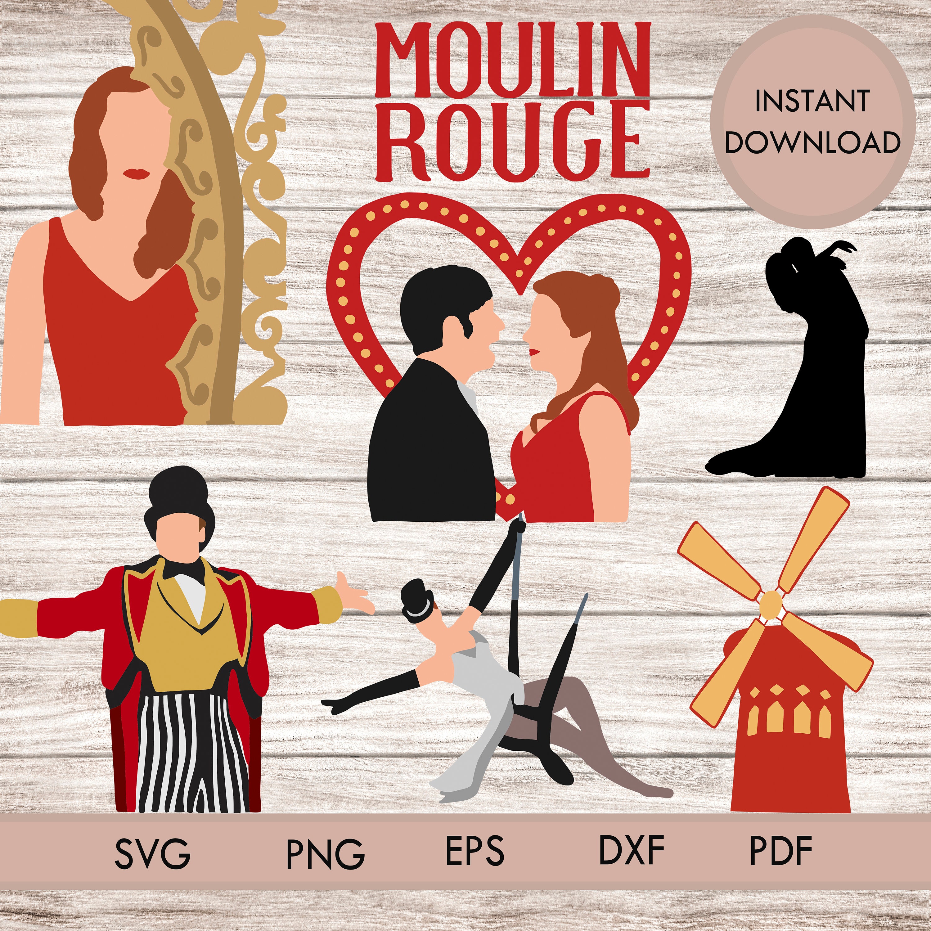 Bundle Moulin Rouge Movie Svg Png Satine Cricut Cut Files - Etsy