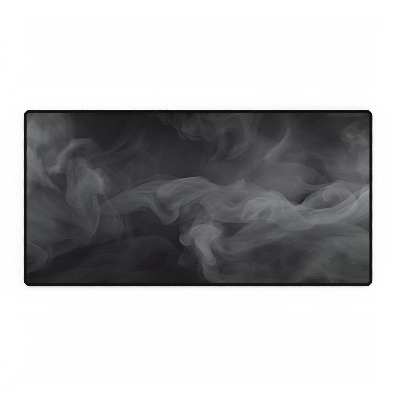 Desk Mats - PHYSICAL PRODUCT - Black Smoke Design, Dark Office Theme ...