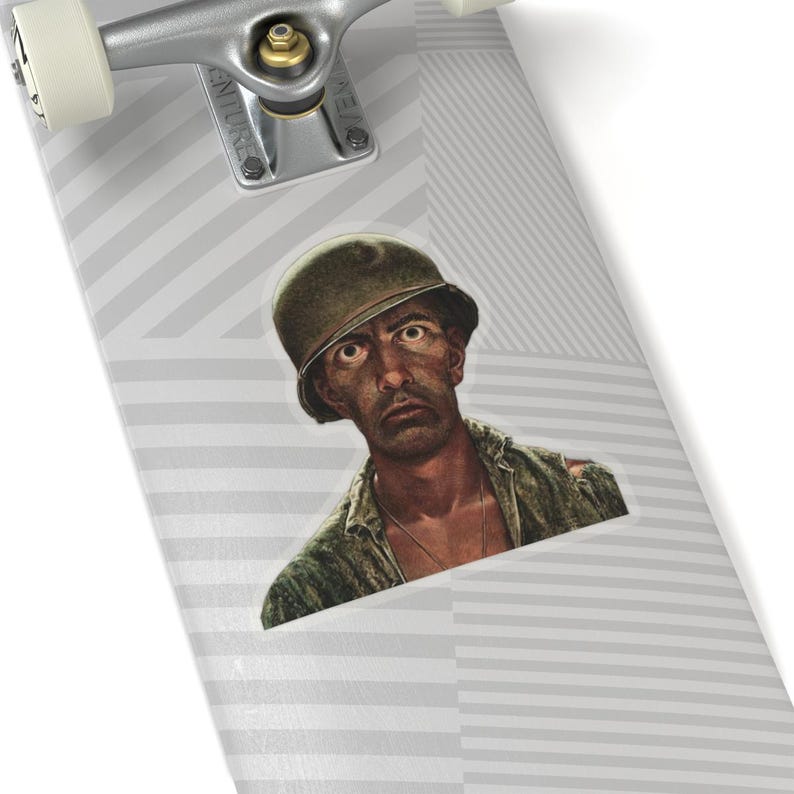 Thousand Yard Stare Cartoon Soldier Sticker | US History - Etsy