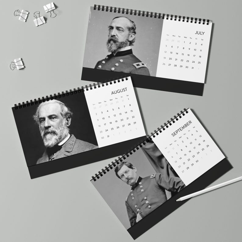 Civil War Generals 2026 Desk Calendar | USA History Gift - Etsy