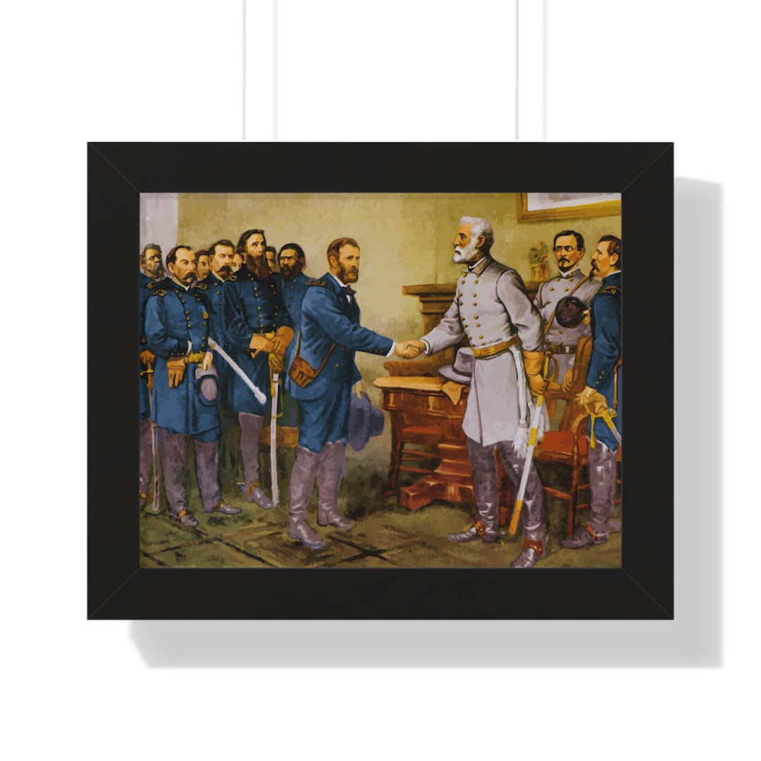 Robert E. Lee Surrender Framed Painting | Historic Civil War Art - Etsy