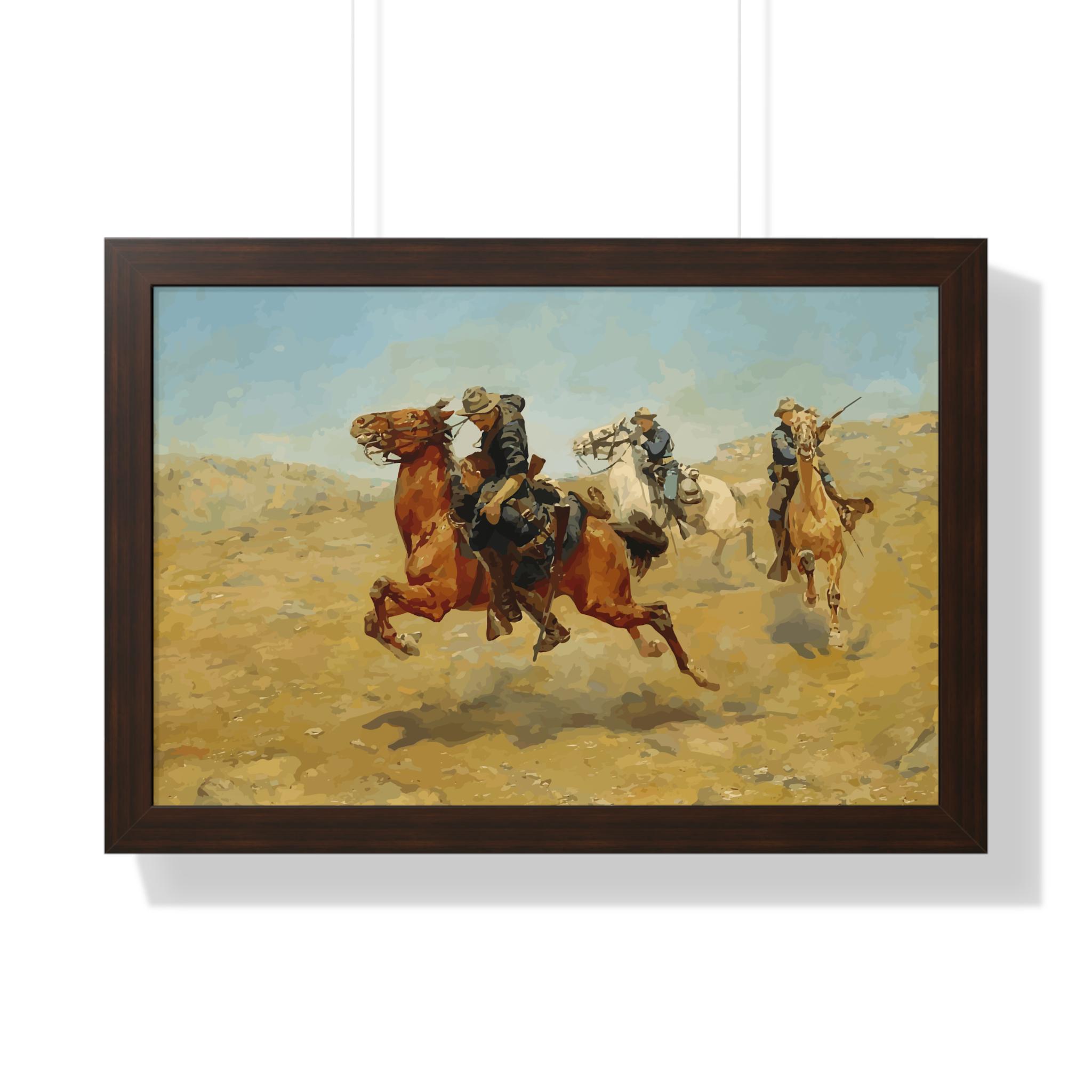 Historical Cavalry Framed Painting Poster - Etsy