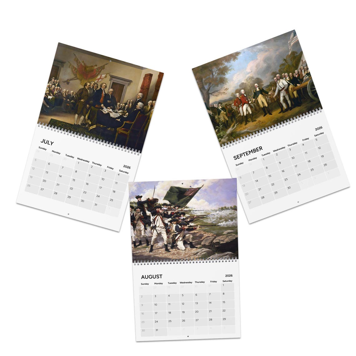 Revolutionary War 2026 (grid Style) Calendar | American History Buff ...