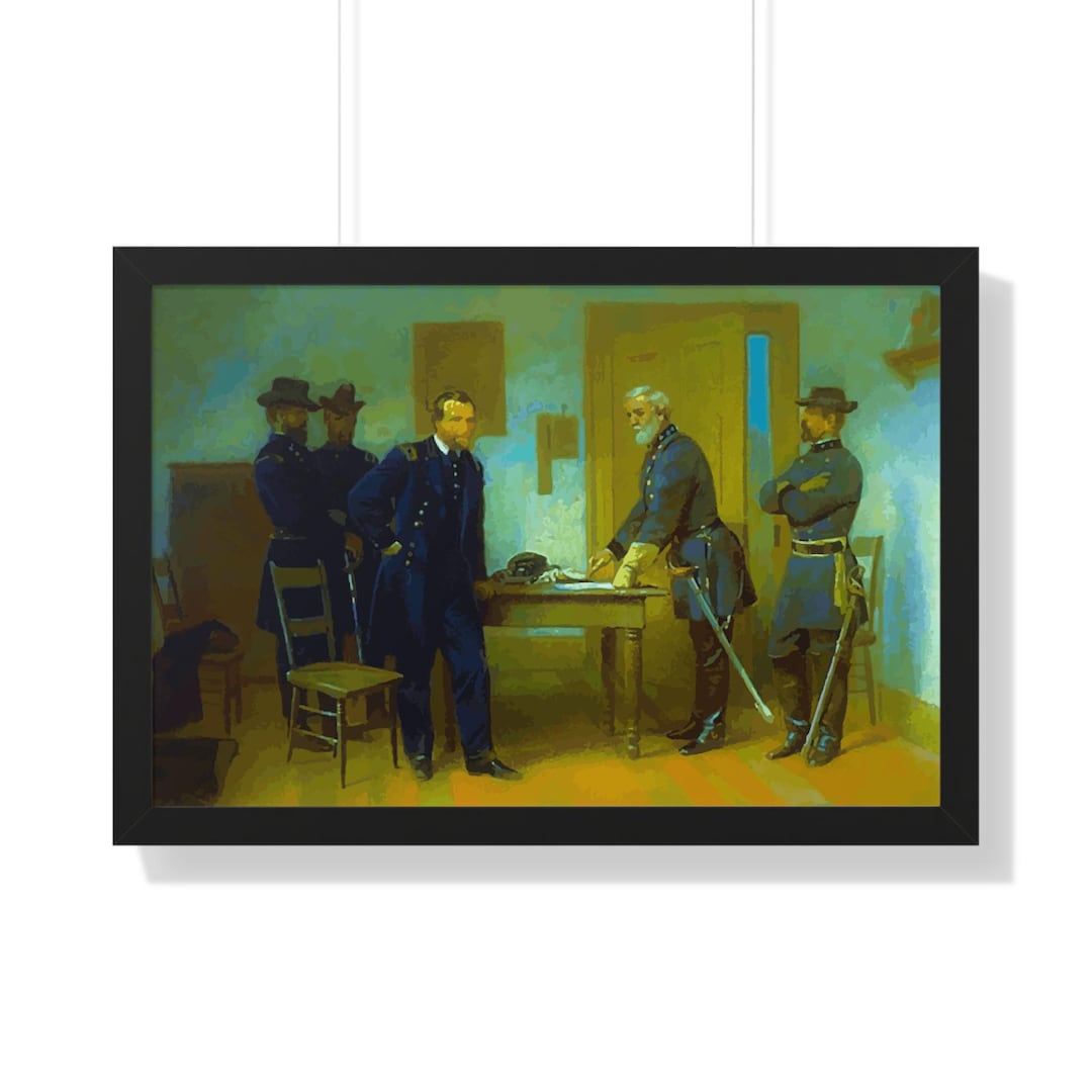 Robert E. Lee Surrender Painting | Framed Civil War Poster - Etsy