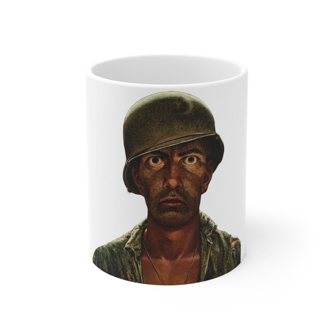 Thousand Yard Stare Soldier Mug | Thousand Yard Stare Solder | Historic ...