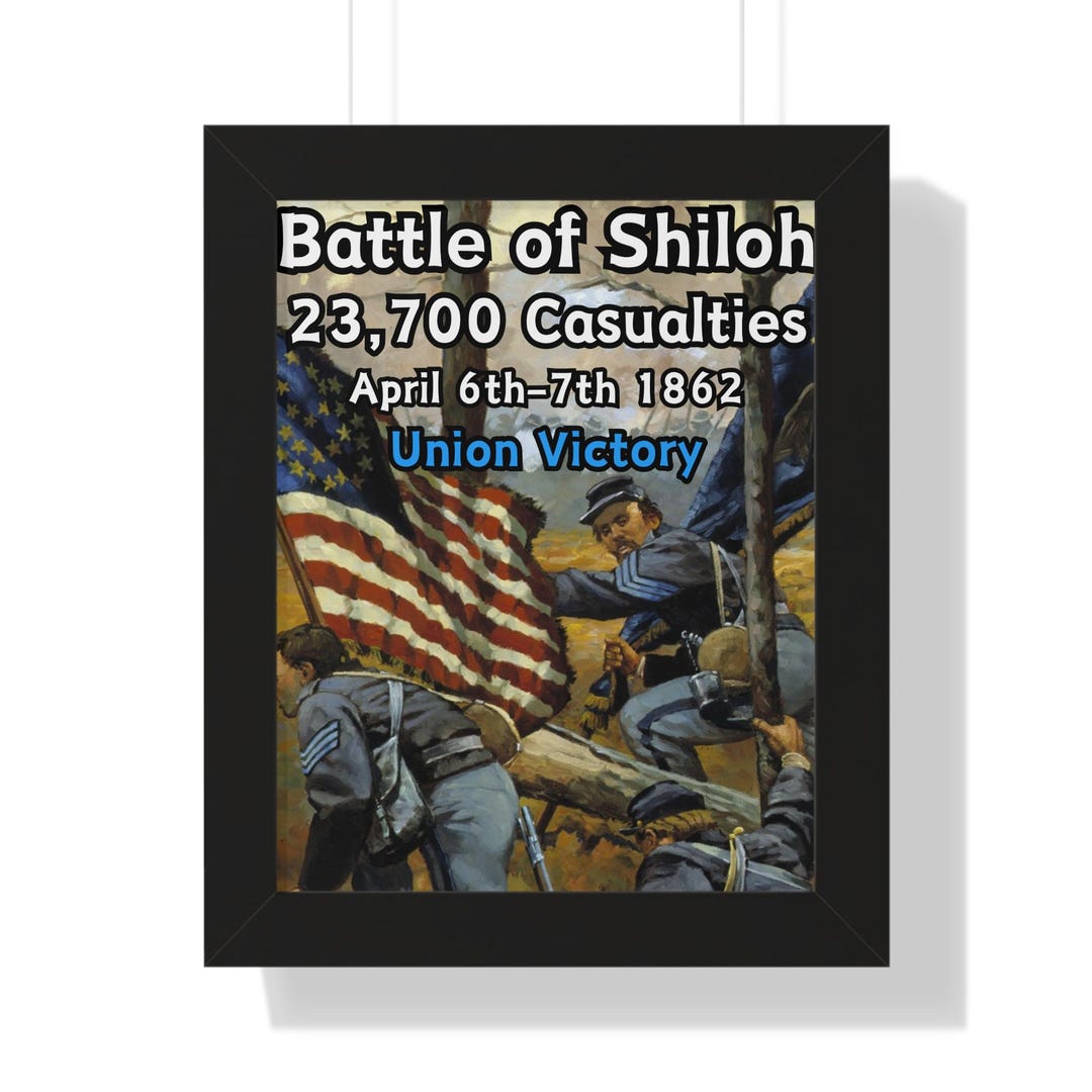 Battle of Shiloh Framed Poster | Historic Civil Wall Poster | USA Wall ...