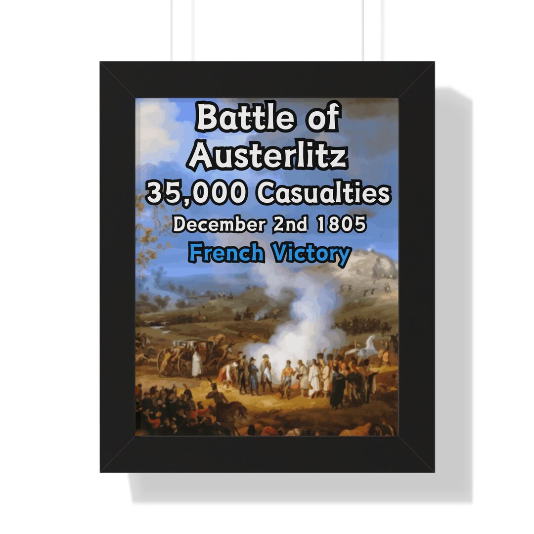Historical Napoleonic War Battle of Austerlitz Framed Poster Napoleonic ...