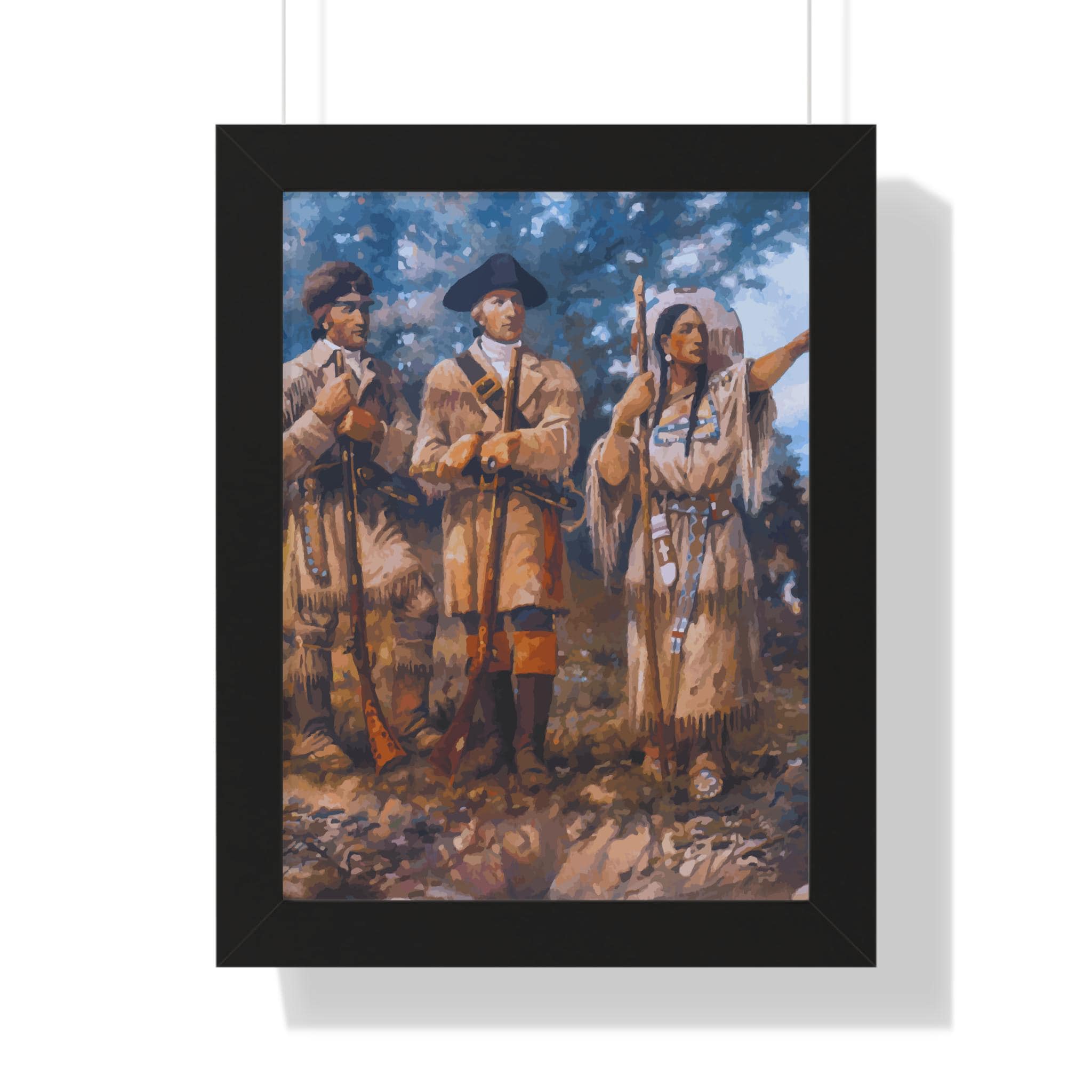 Meriwether Lewis, William Clark, and Sacagawea Framed Painting Poster ...