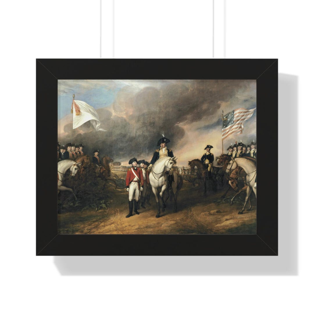 Framed Surrender at Yorktown Painting | John Trumbull, Americana Wall ...
