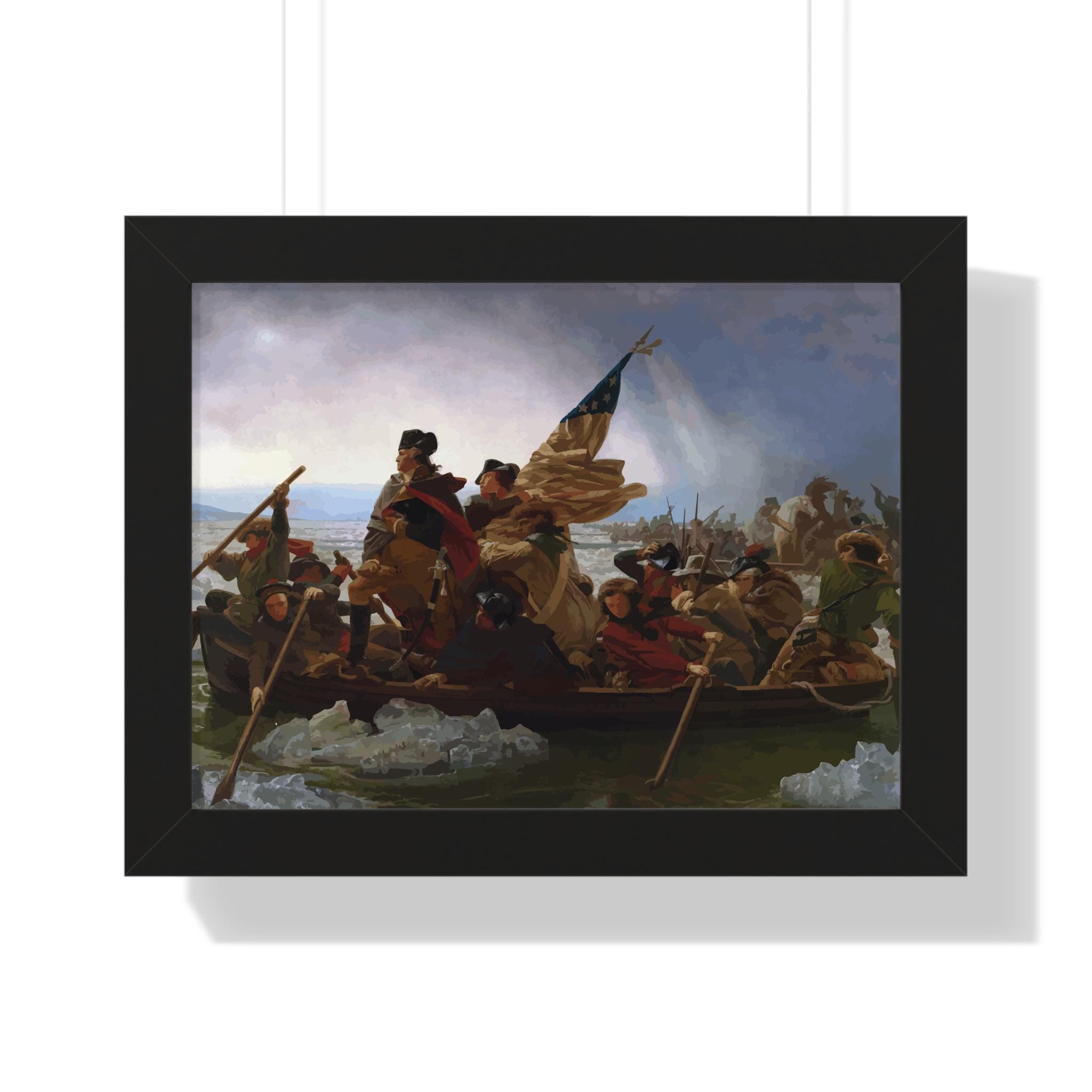 George Washington Crossing the Delaware Framed Art | Historic American ...