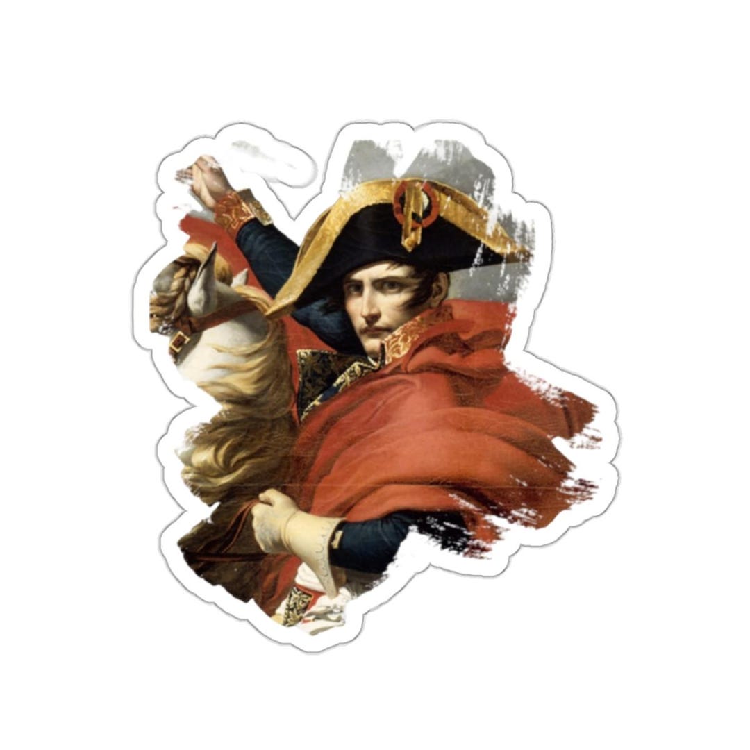 Napoleon Bonaparte Crossing Alps Cutout Sticker | Napoleon Bonaparte ...
