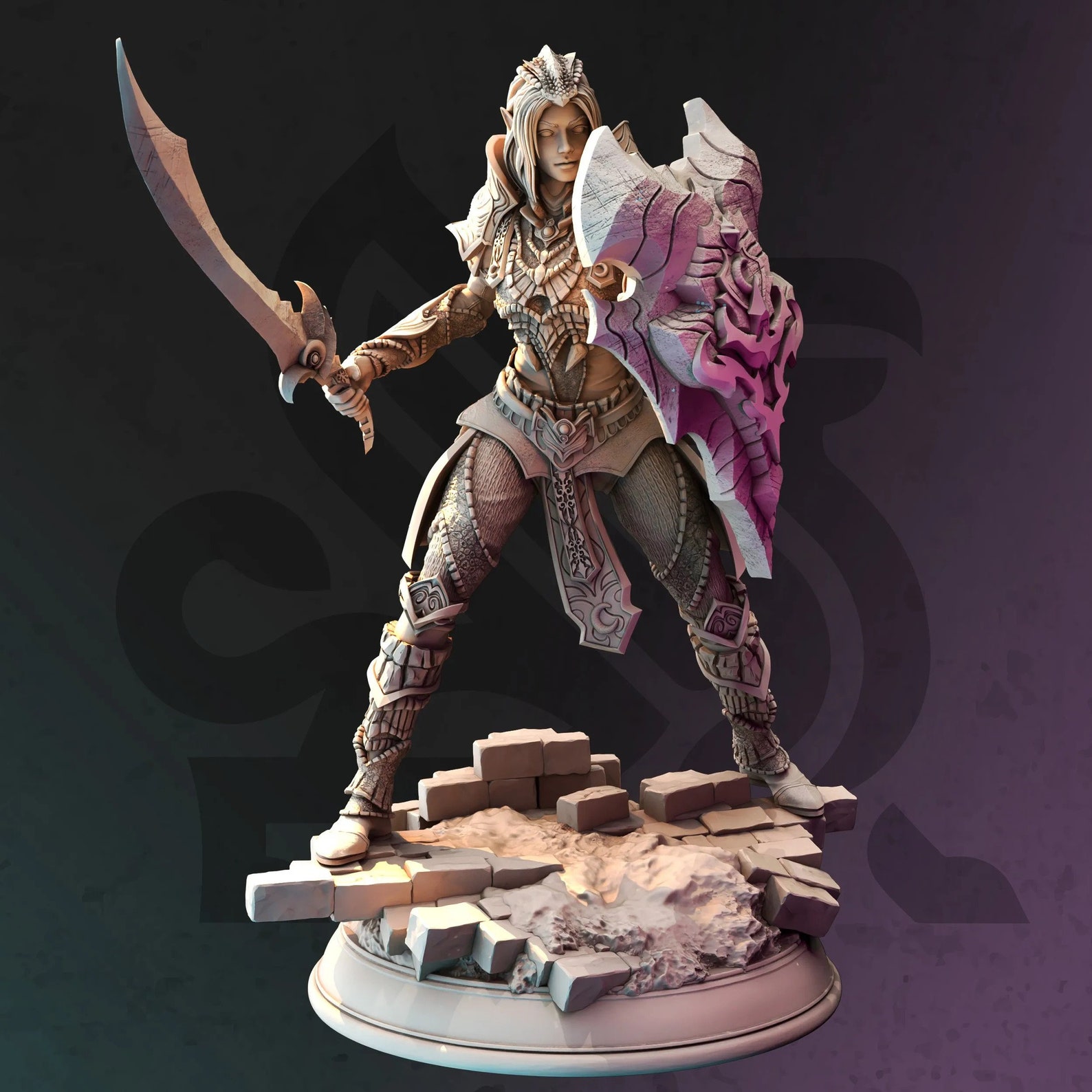 Mrina Reloth, Moon Paladin - Drow of the Deep - Dmstash 3D Printed ...