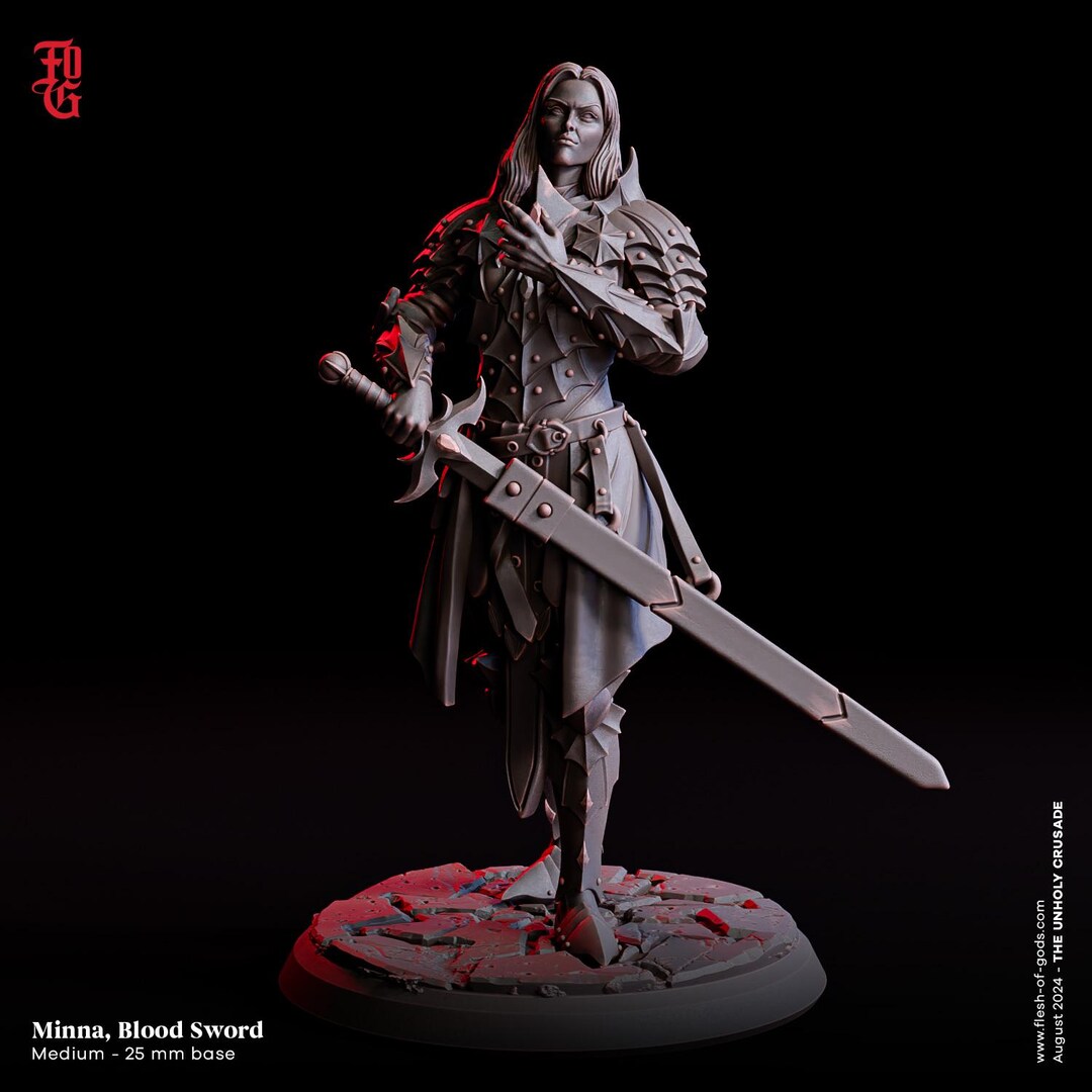 Minna, Blood Sword - the Unholy Crusade - Flesh of Gods 3D Printed ...