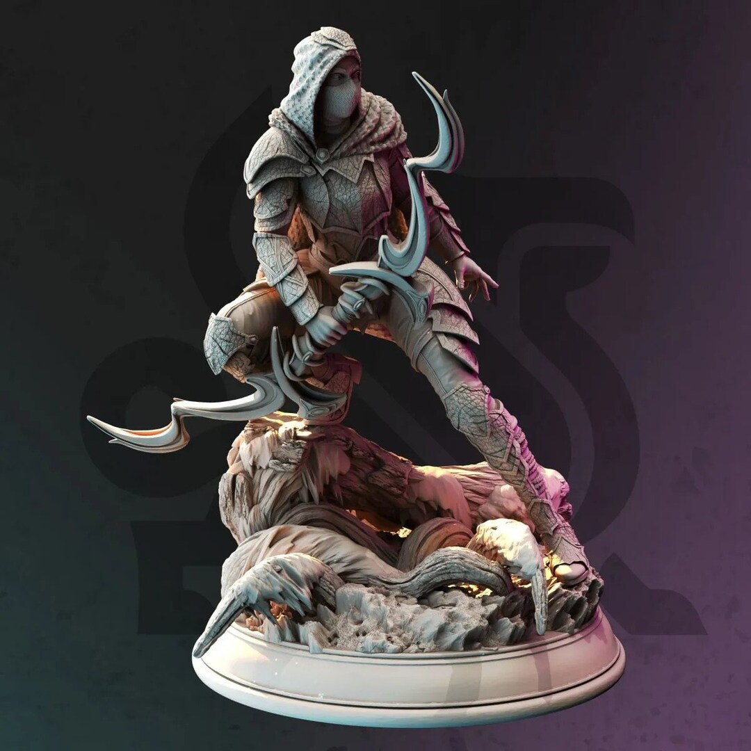 Exrin Nvata - Drow of the Deep - Dmstash 3D Printed Miniature - 32mm ...