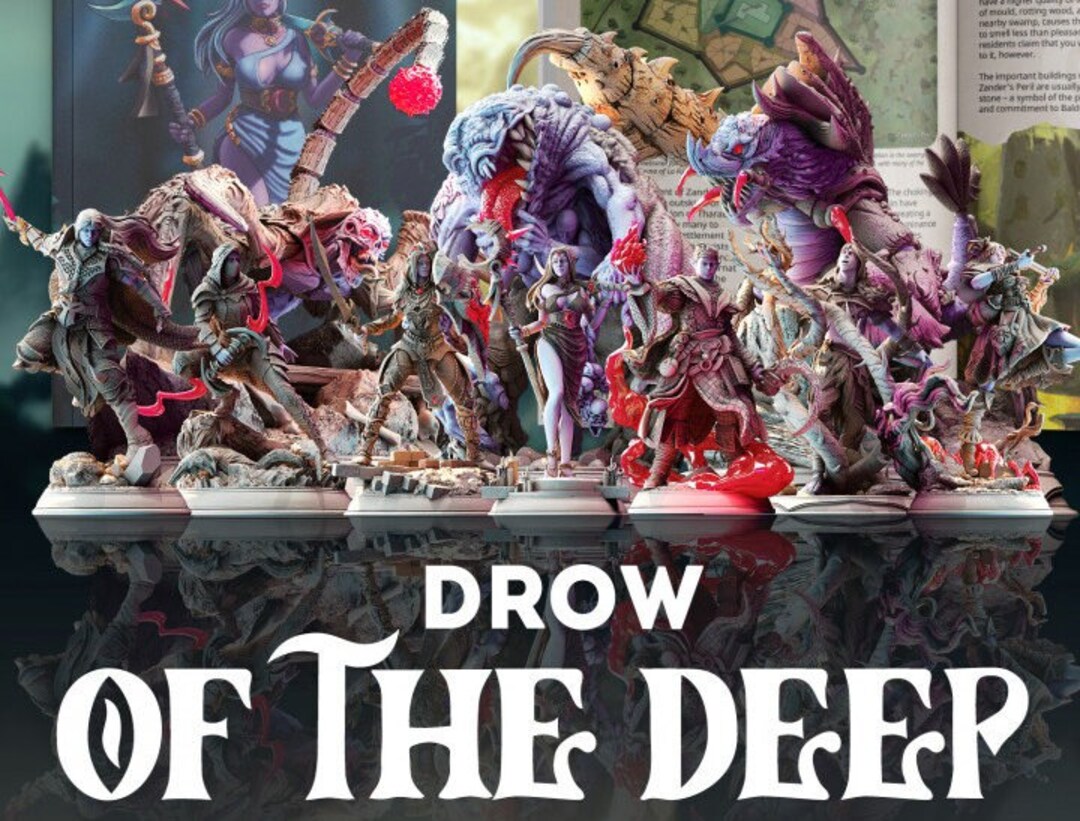 Drow of the Deep Miniature Bundle - Dmstash 3D Printed Miniatures ...