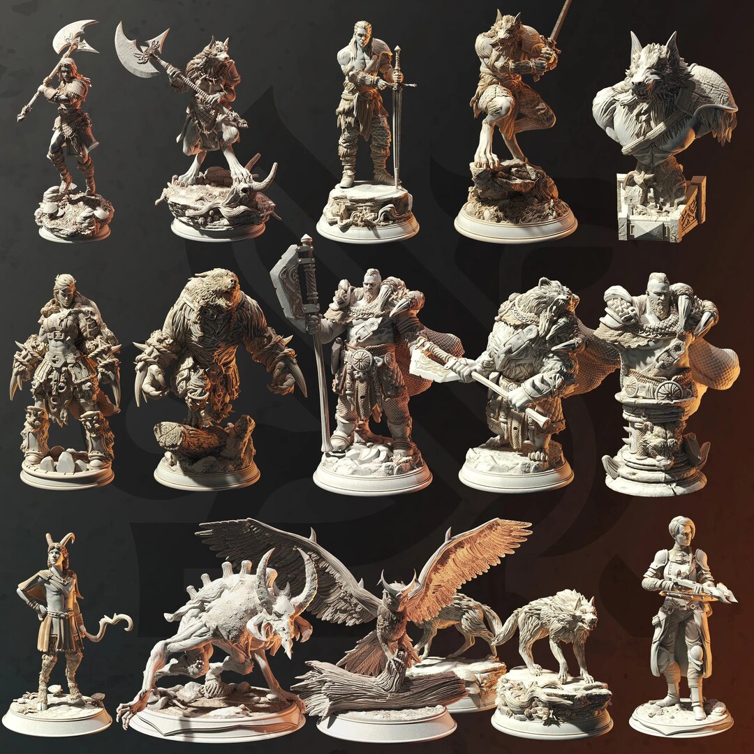Call of the Moon Miniature Bundle - Dmstash 3D Printed Miniatures ...