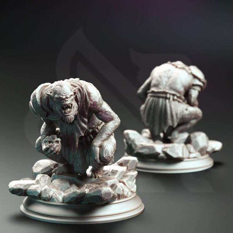 Trogg Cannibals - Dwarves of the Deep - Dmstash 3D Printed Miniature ...