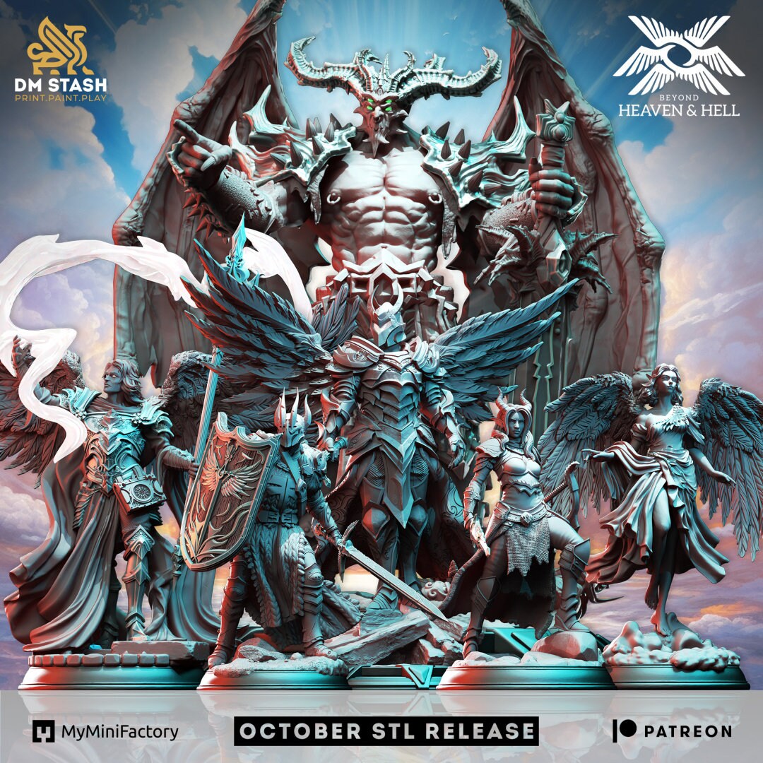 Beyond Heaven & Hell Miniature Bundle Dmstash 3D Printed Miniatures ...