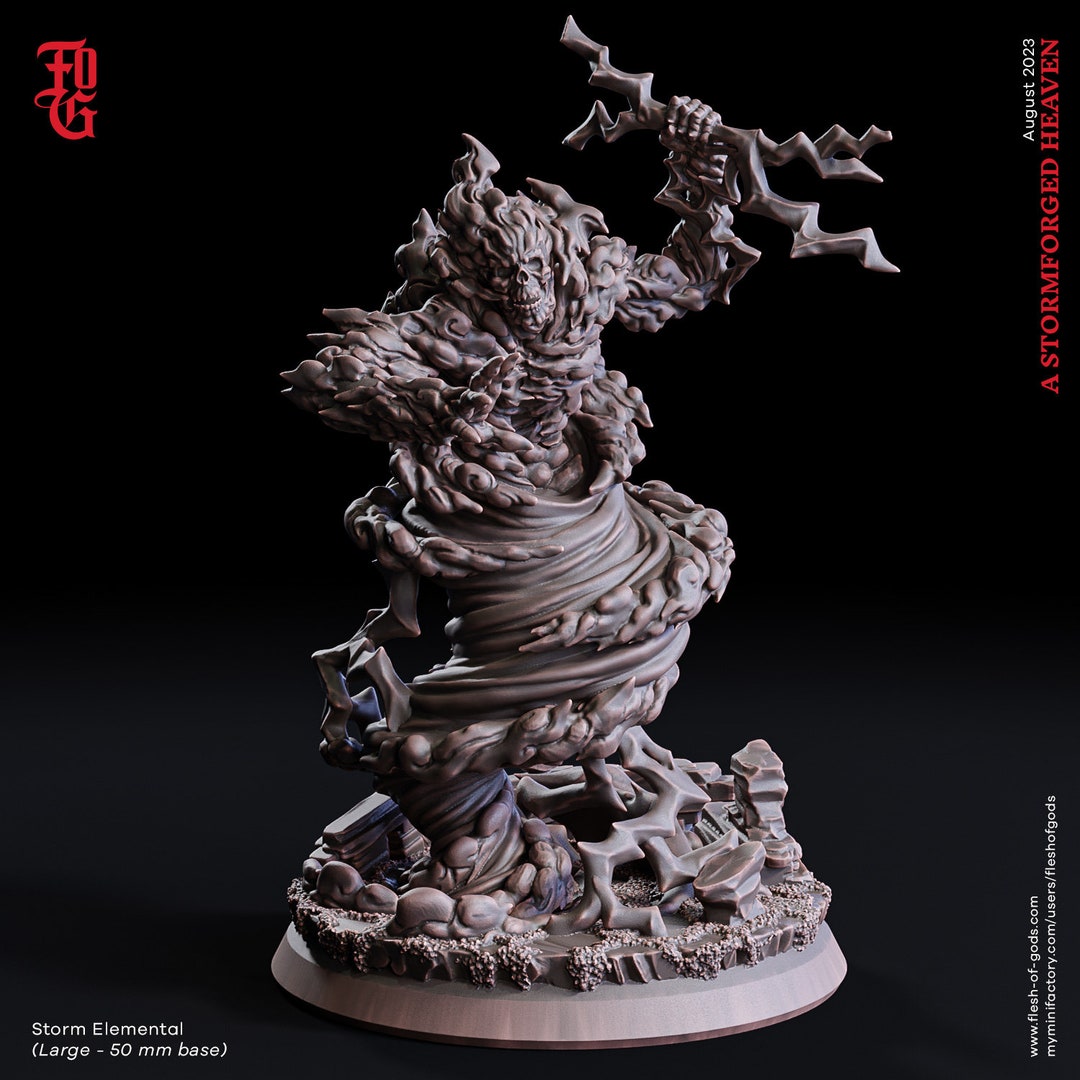 Storm Elemental - A Stormforged Heaven - Flesh of Gods 3D Printed ...