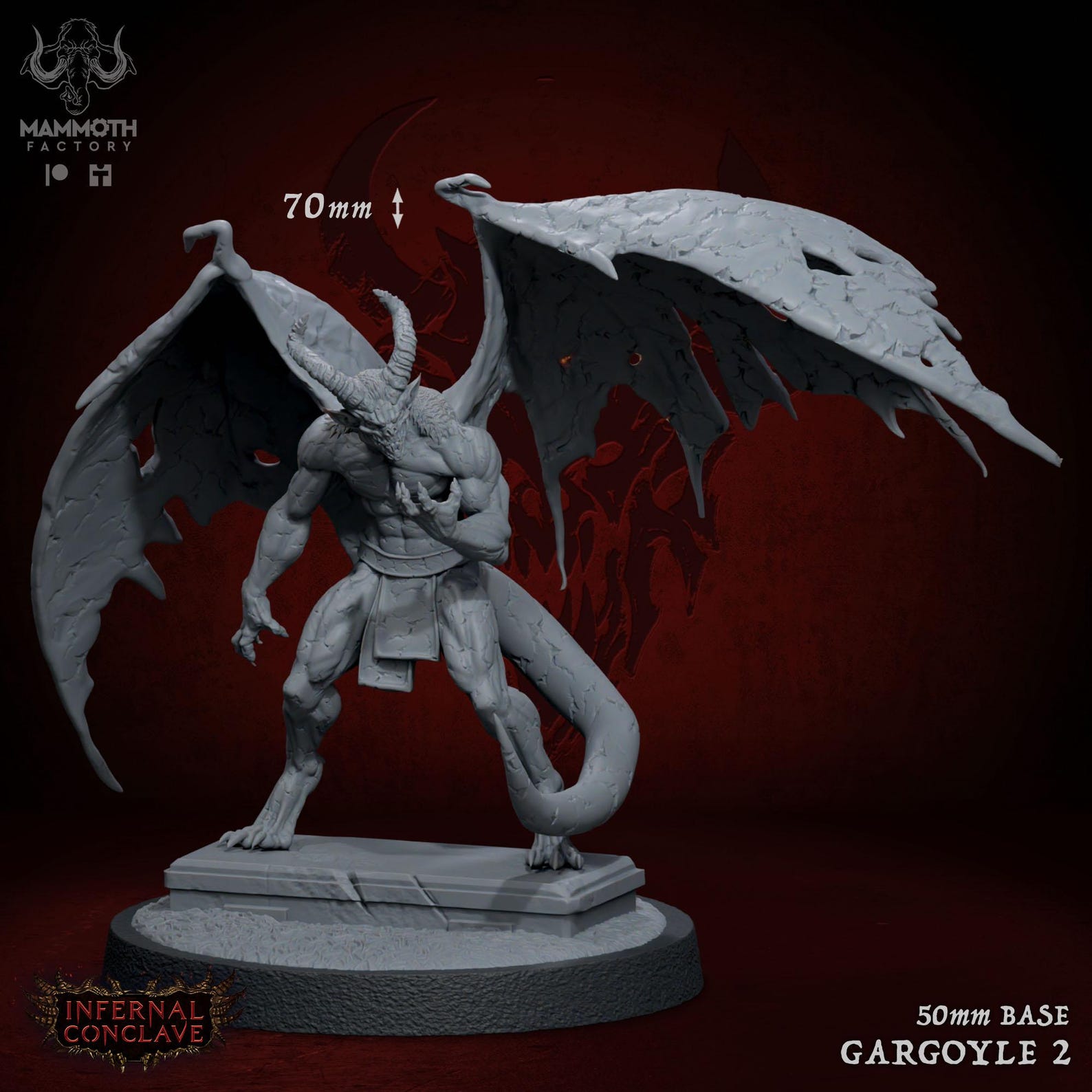 Gargoyles - Infernal Conclave - Mammoth Factory 3D Printed Miniatures ...