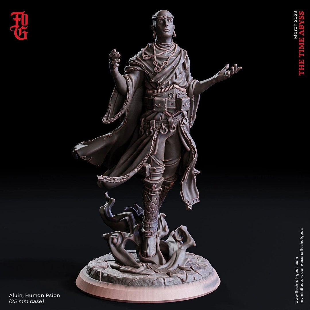 Aluin, Human Psion - the Time Abyss - Flesh of Gods 3D Printed ...