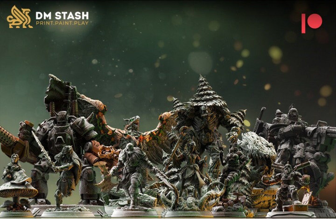 Fire & Fey Miniature Bundle - Dmstash 3D Printed Miniatures - 32mm ...