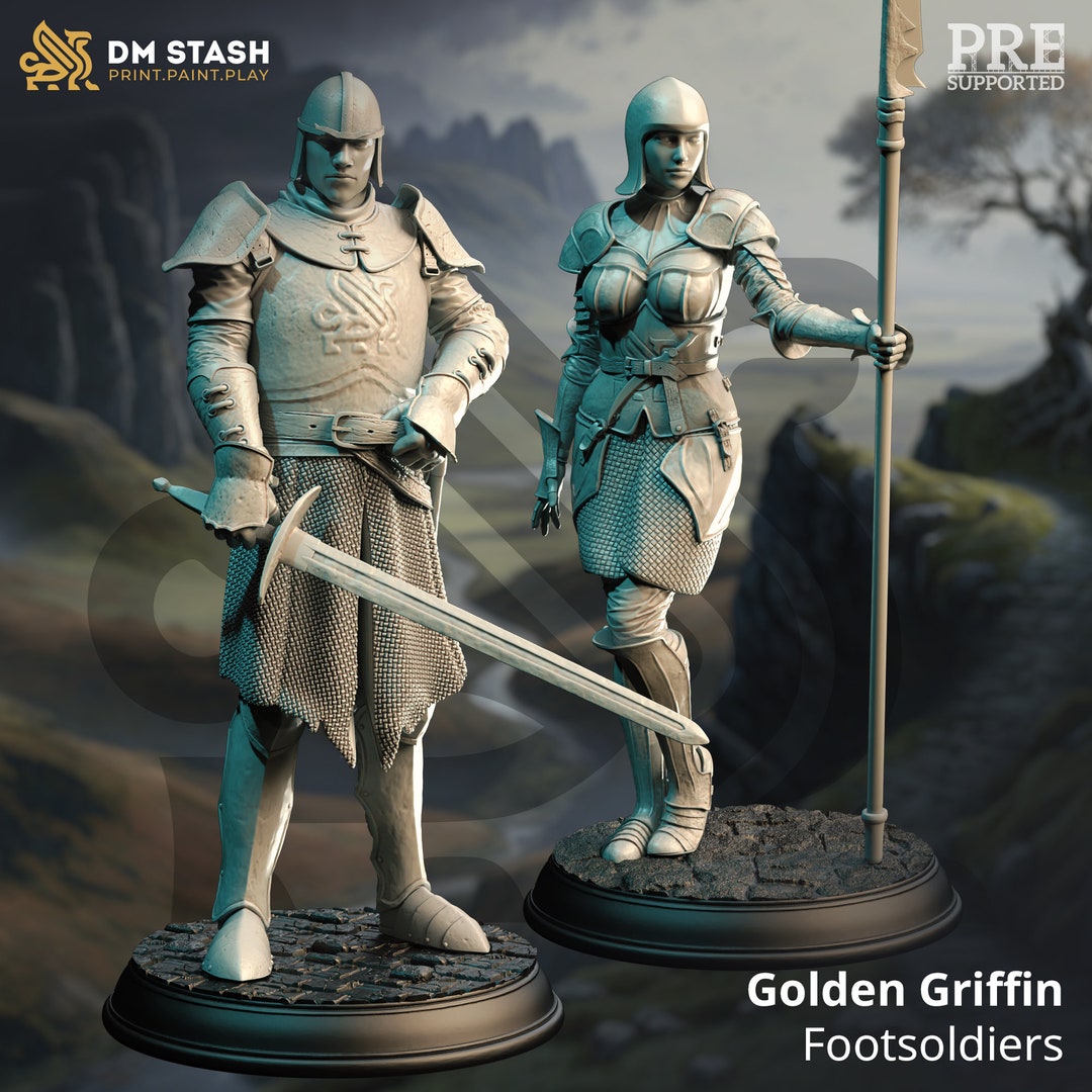 Golden Griffin, Footsoldiers - of Elves and Men - Dmstash 3D Printed ...