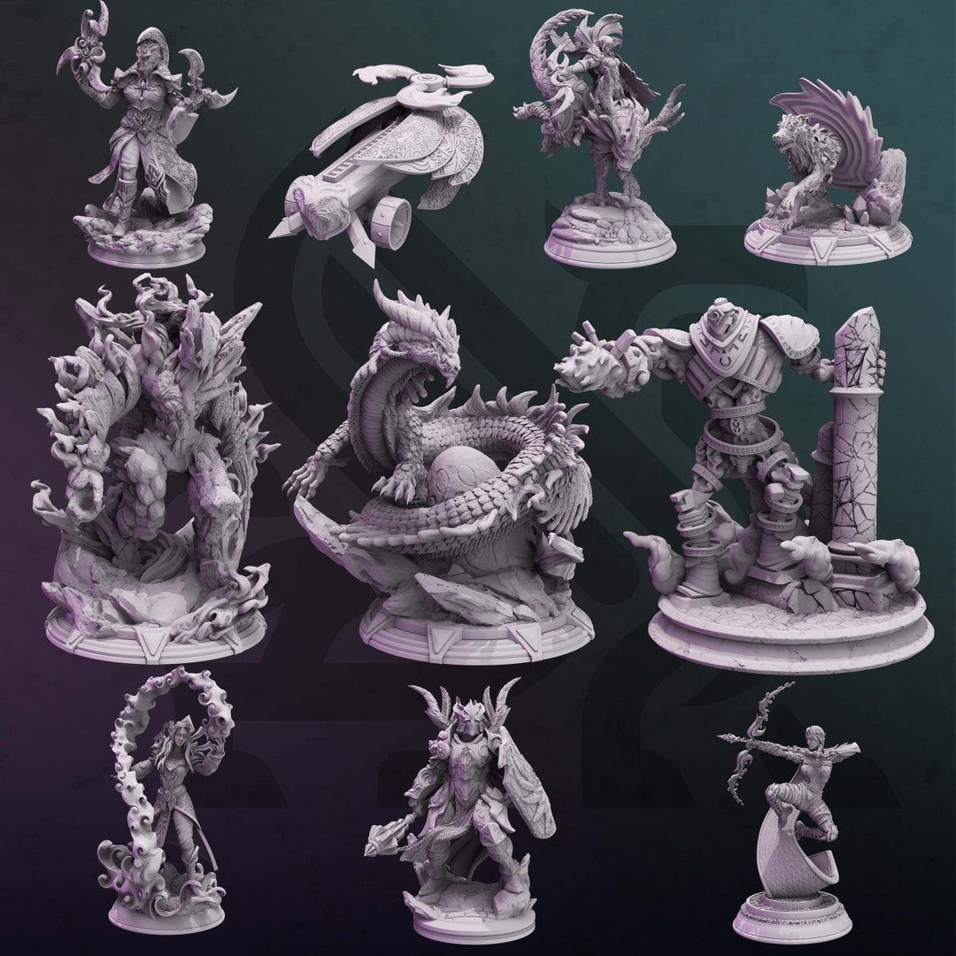 Masters of the Arcane Miniature Bundle - Dmstash 3D Printed Miniatures ...