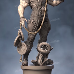 Buff Mario by Sanix Fanart Sculpture 3D Printed Resin Model Kit Bad ...