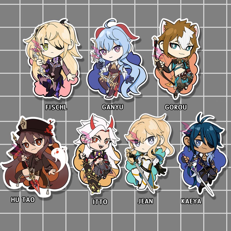 DEADSTOCK Genshin Impact Chibi Stickers - Etsy