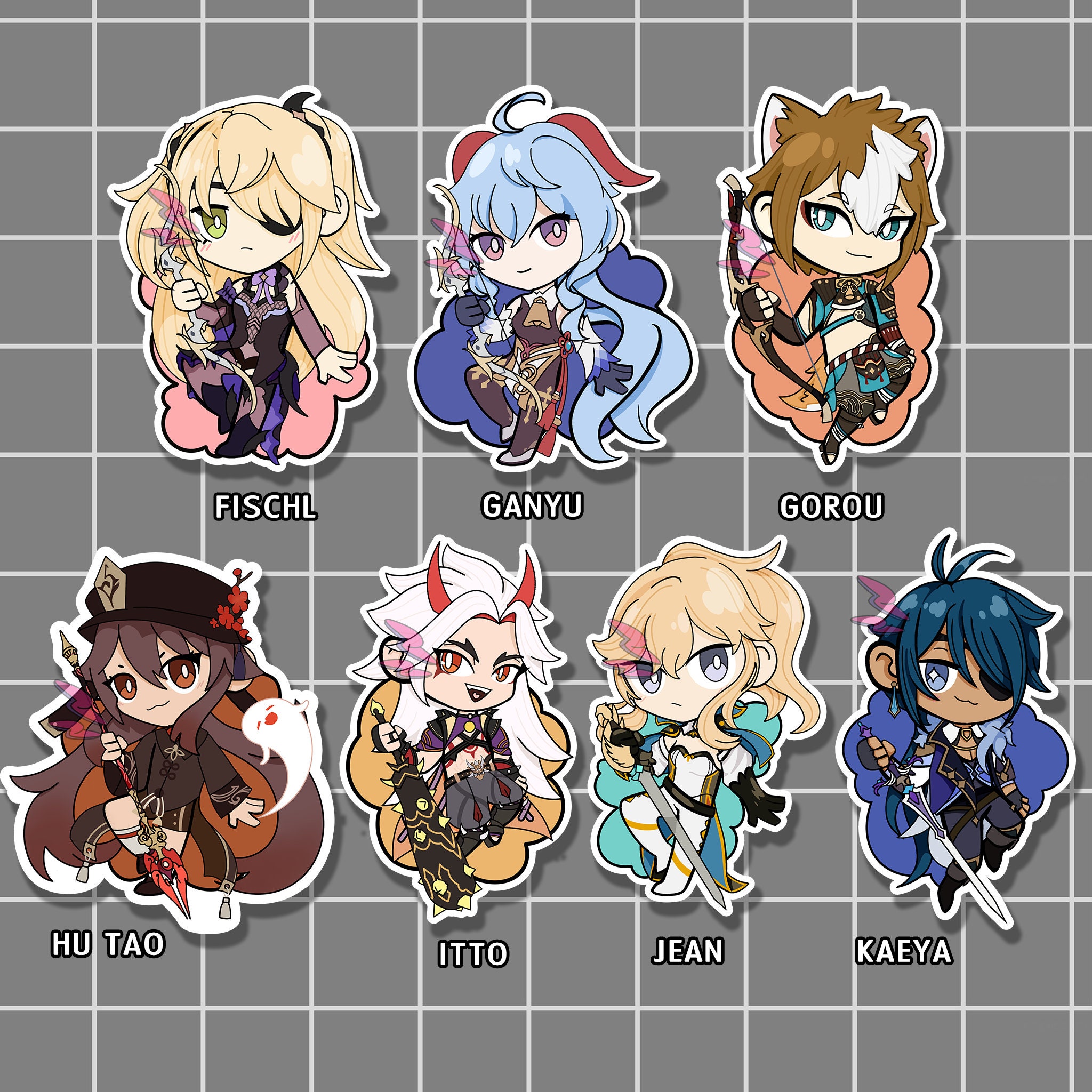 DEADSTOCK Genshin Impact Chibi Stickers - Etsy