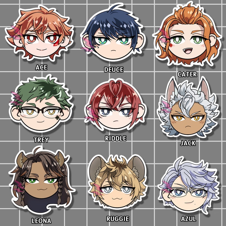 Twisted Wonderland Chibi Stickers - Etsy