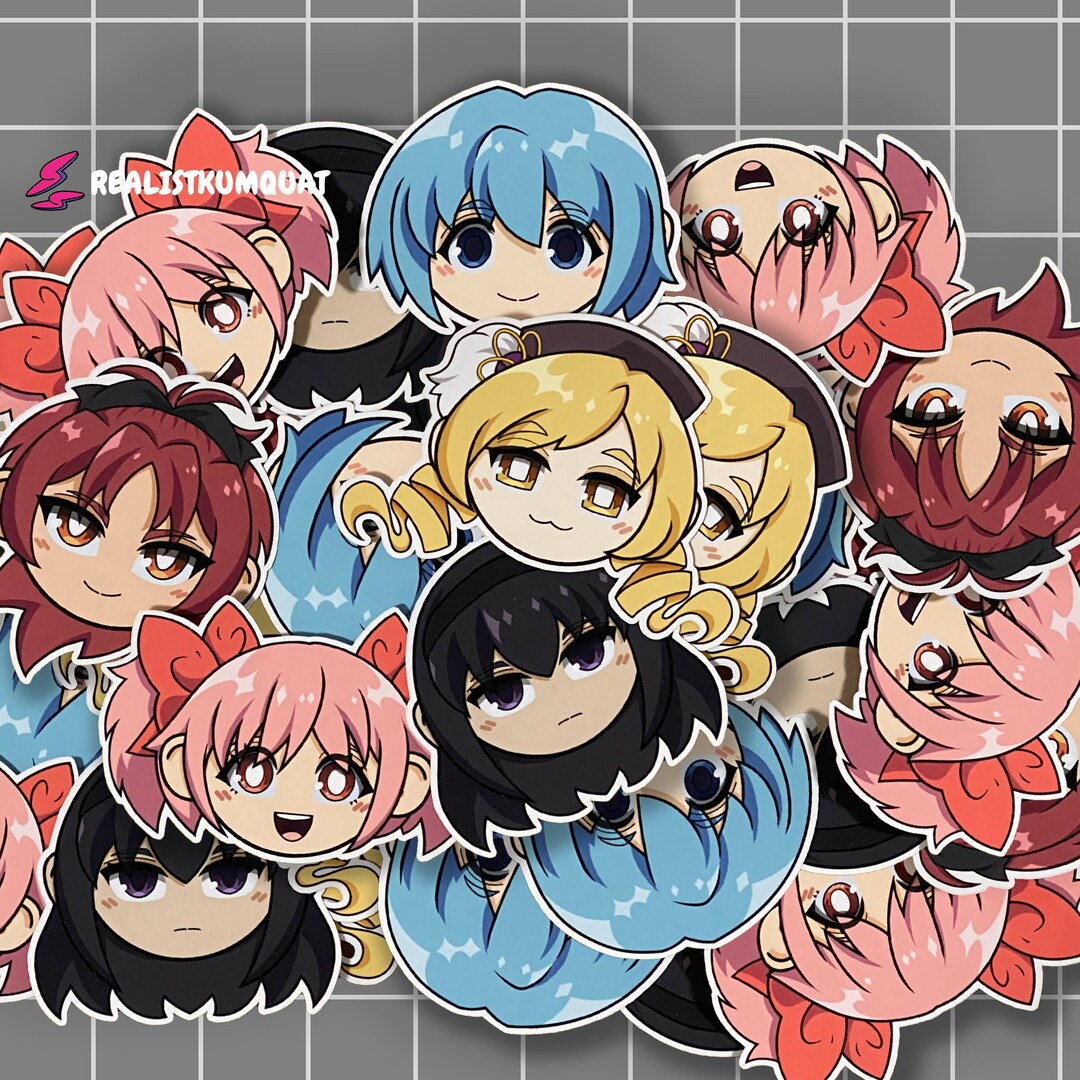 Madoka Magica Chibi Stickers - Etsy