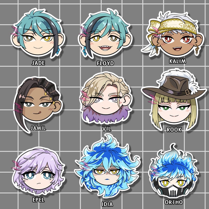 Twisted Wonderland Chibi Stickers - Etsy