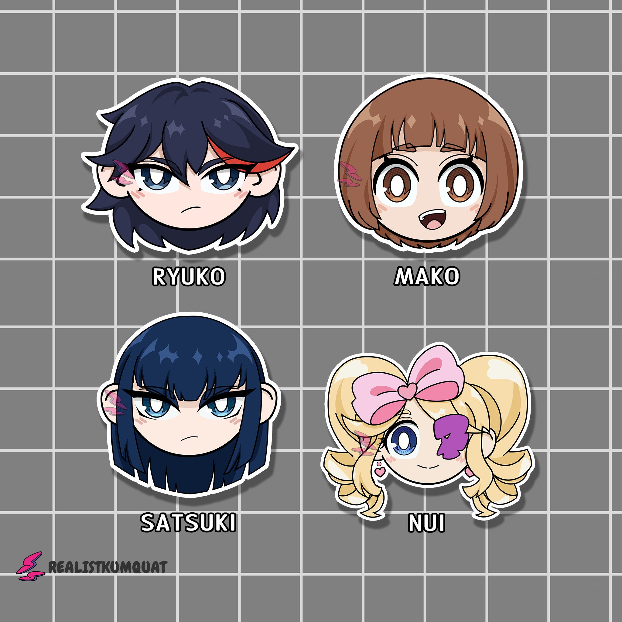 Kill La Kill Chibi Stickers - Etsy