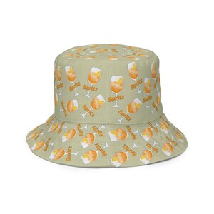 Sunny Spritz Illustrated Aperol Spritz Reversible Bucket Hat - Etsy