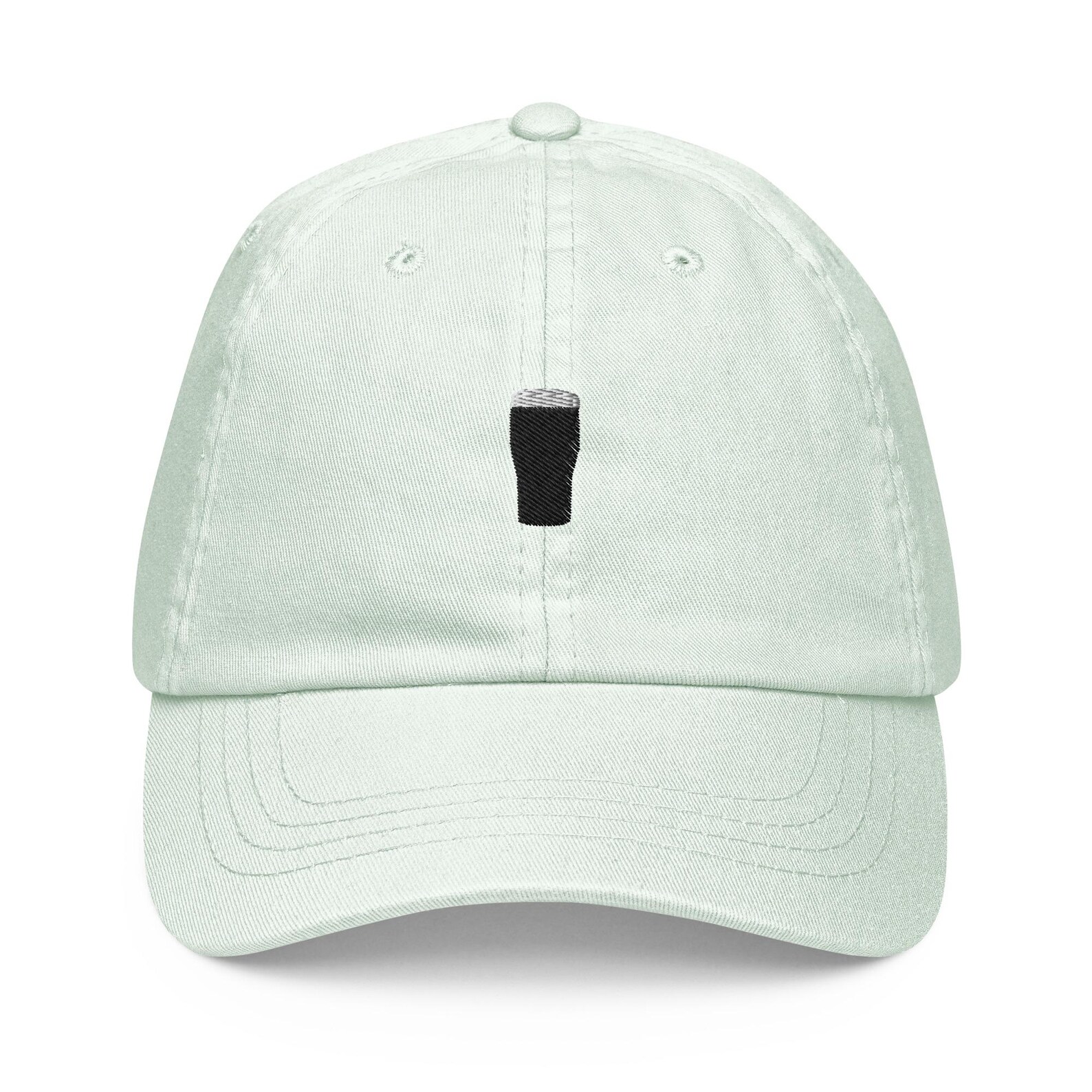 Embroidered Pastel Baseball Cap With Pint of Stout - Etsy