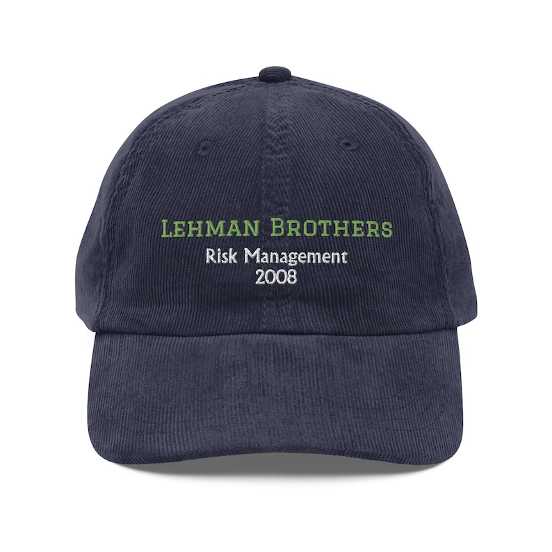 Lehman Brothers Risk Management 2008 Embroidered Corduroy Cap - Iconic ...