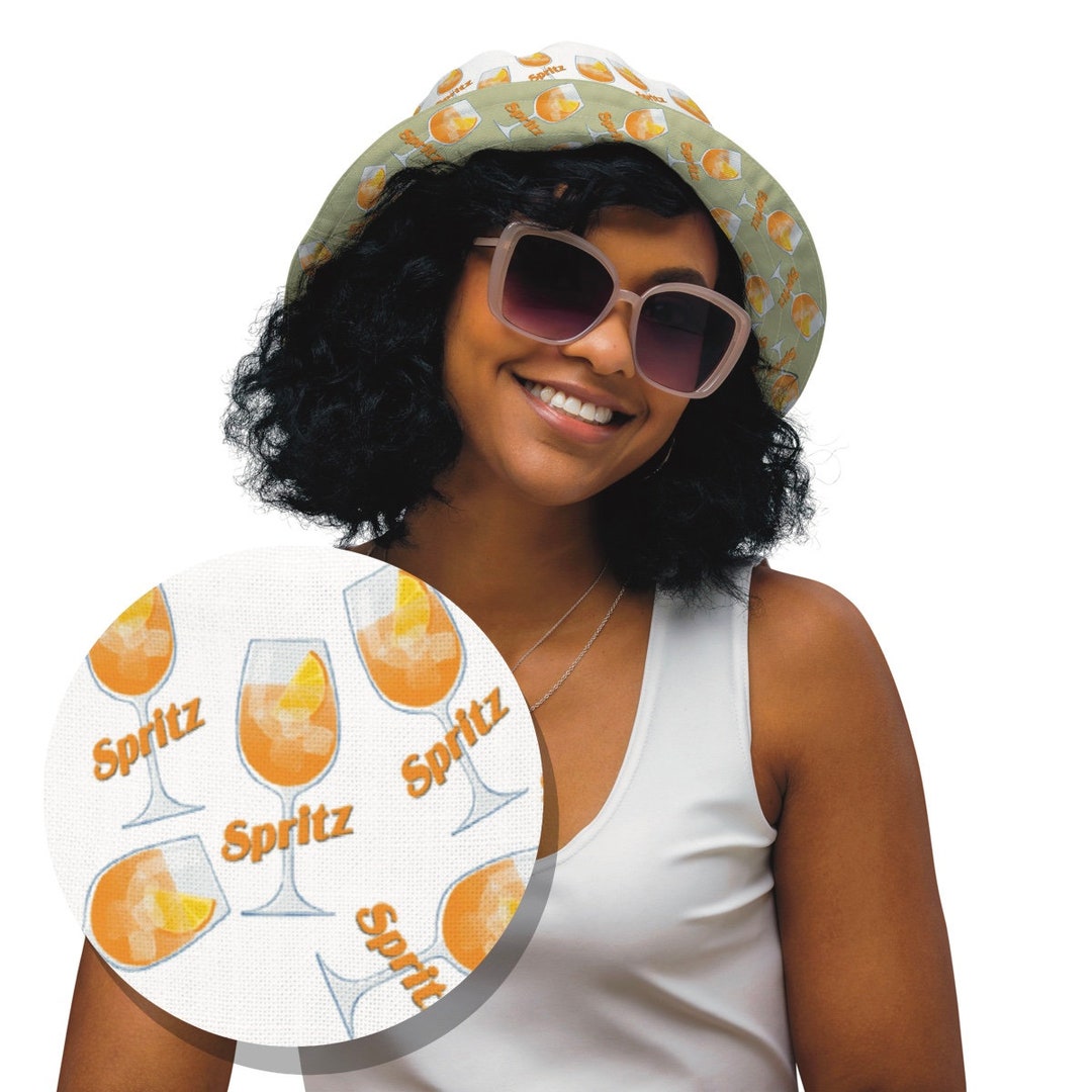 Sunny Spritz Illustrated Aperol Spritz Reversible Bucket Hat - Etsy