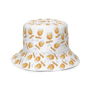 Sunny Spritz Illustrated Aperol Spritz Reversible Bucket Hat - Etsy