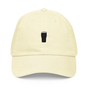 Embroidered Pastel Baseball Cap With Pint of Stout - Etsy