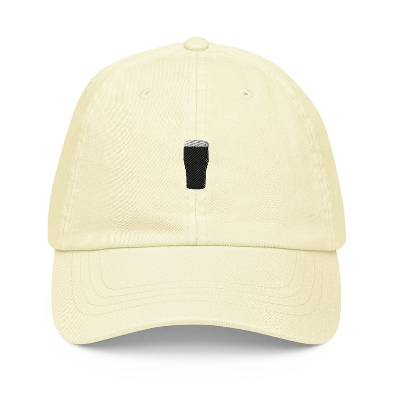 Embroidered Pastel Baseball Cap With Pint of Stout - Etsy