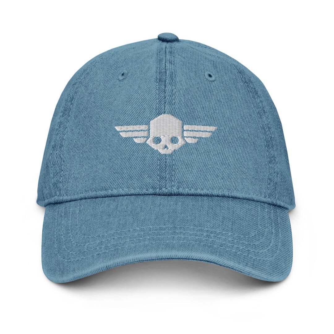 Helldiver Emblem Pigment-dyed Denim Hat Casual Gamer Style, Adjustable ...