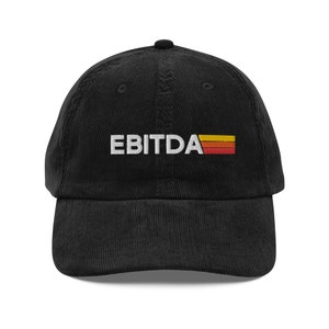 EBITDA Retro Embroidered Corduroy Cap - Finance Bro Statement Hat USA ...