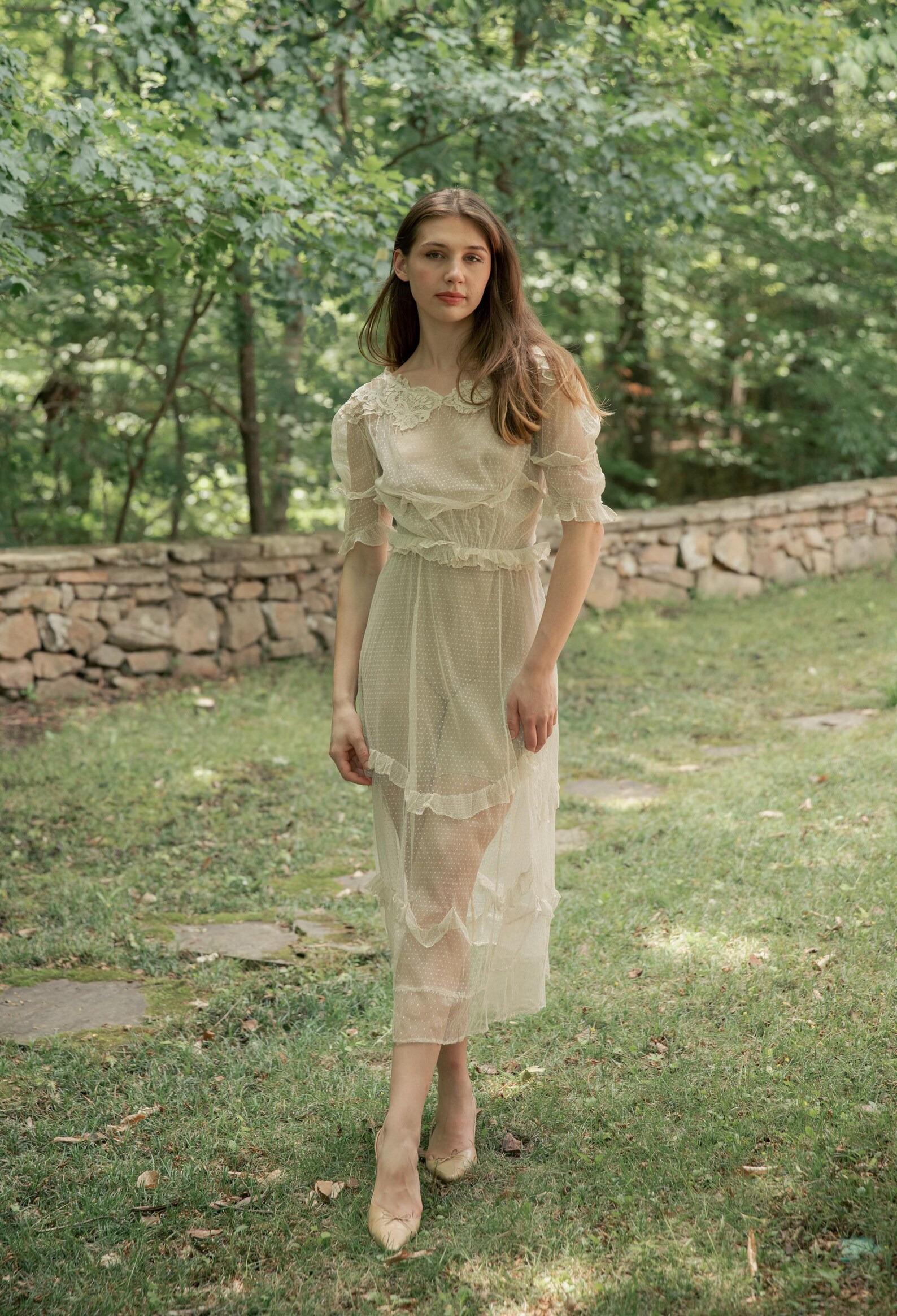 1930s Antique Swiss Dot Lace Net Dress - Etsy