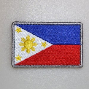 The Philippines Flag Pilipinas PVC Patch Tactical Color Morale Police ...