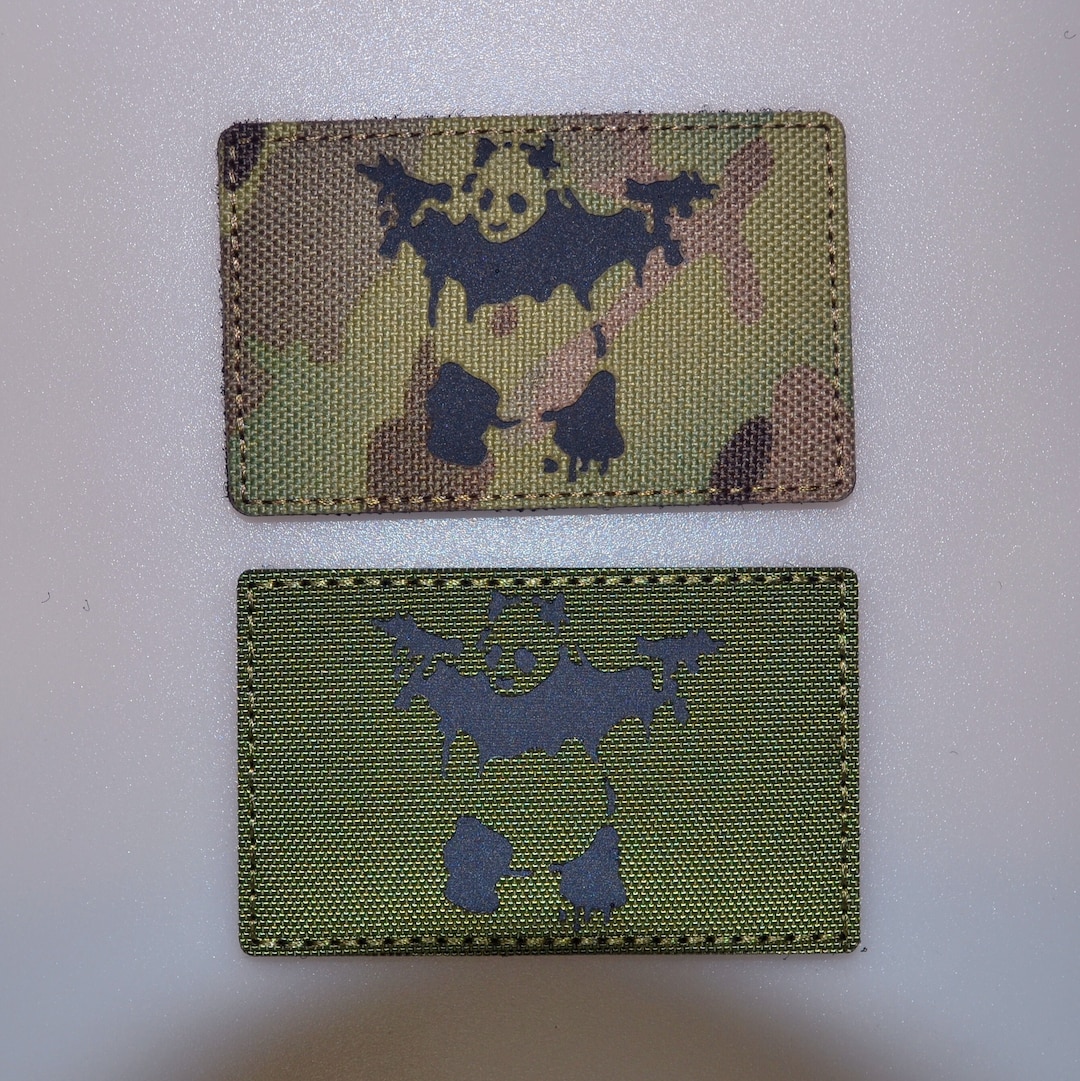 Laser Cut Cordura Panda Shooting Uzi Camo Tactical Patch Morale Badge ...