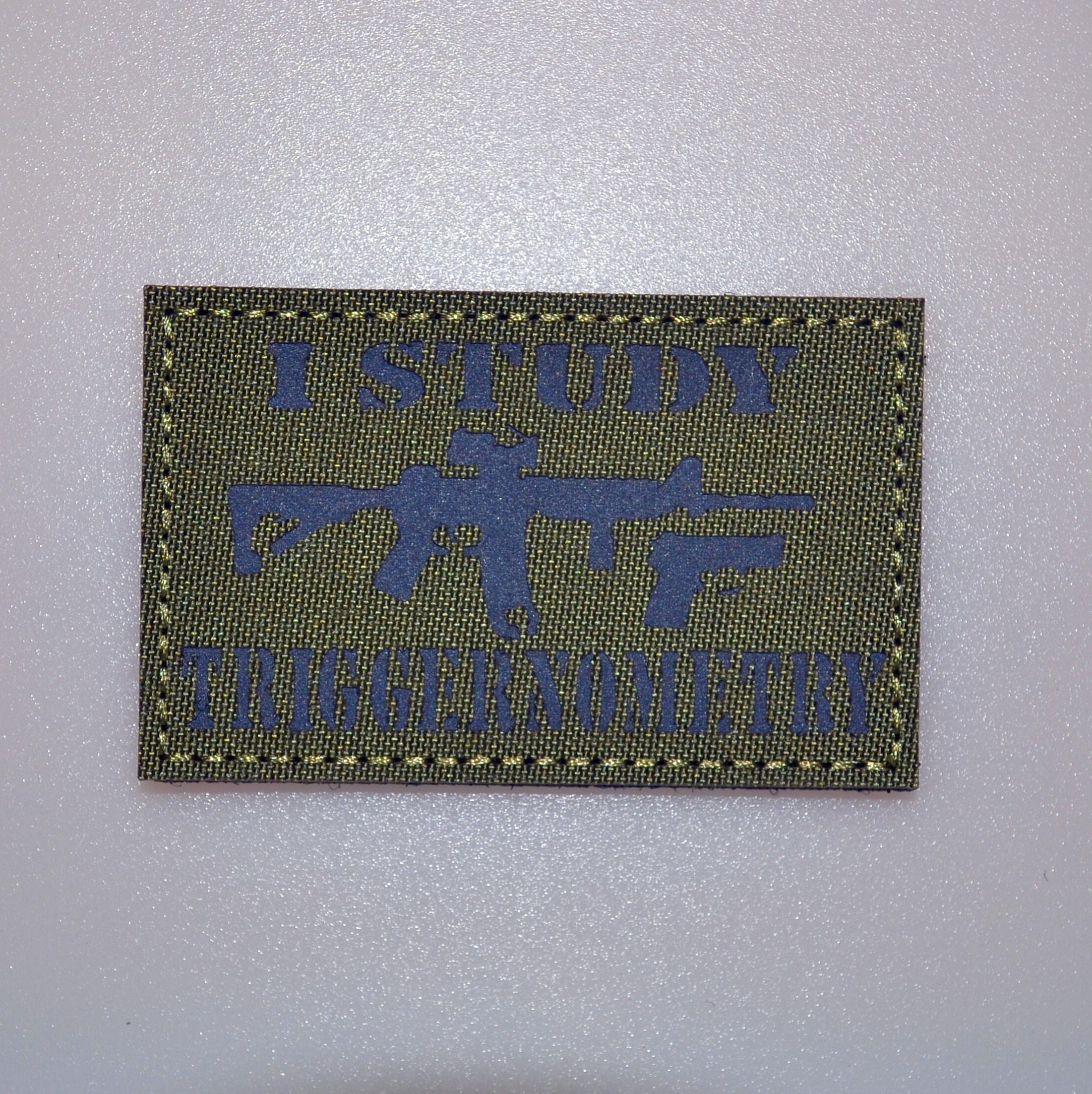 Laser Cut Cordura I Study Trigonometry Love Guns Ar15 Pistol Camo Tactical Patch Morale Ir ...