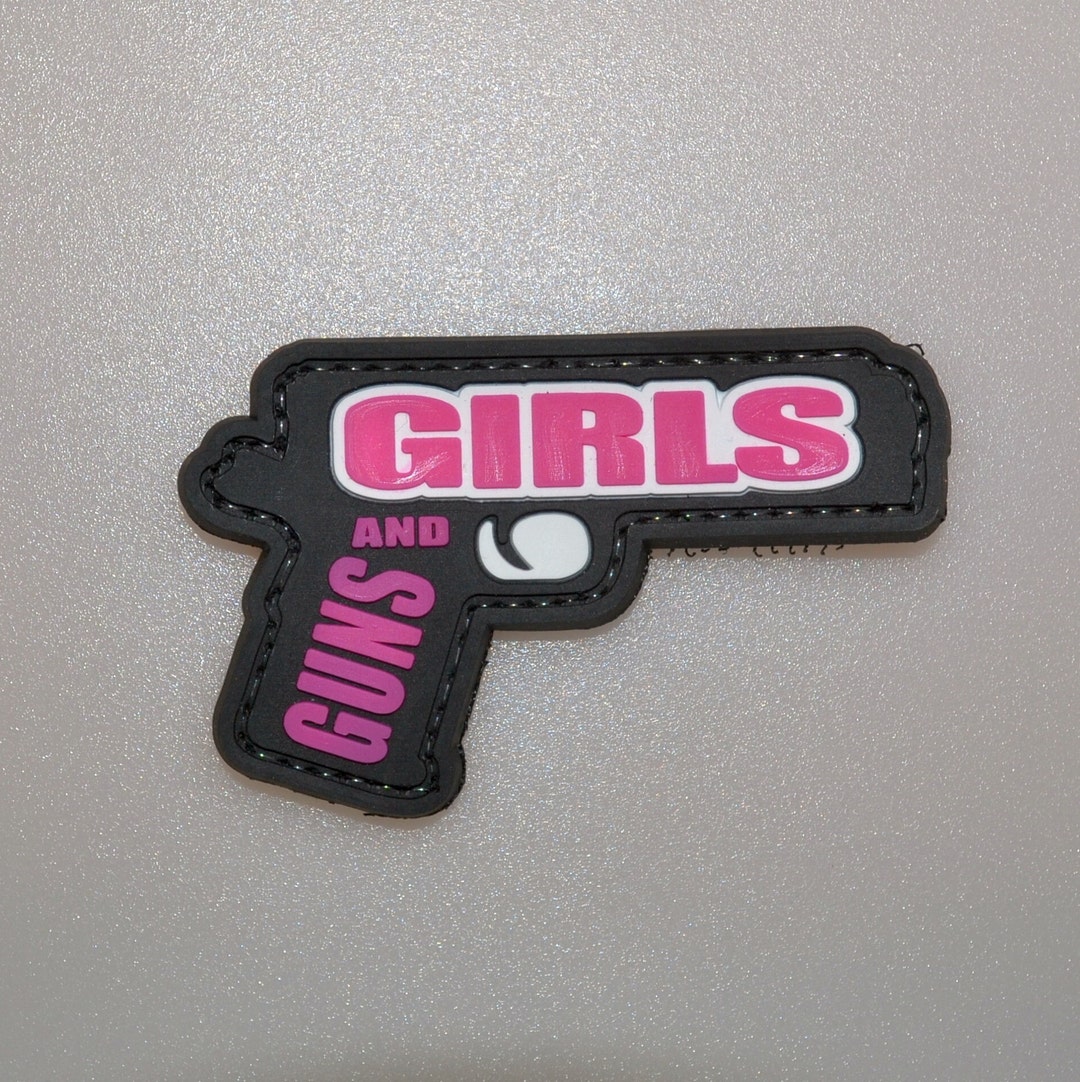 GIRLS AND GUNS Pvc Patch Morale Funny Army Force Uniform Bag Ifak ...