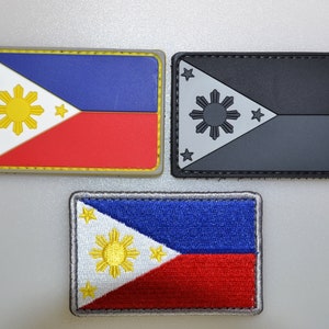 The Philippines Flag Pilipinas PVC Patch Tactical Color Morale Police ...